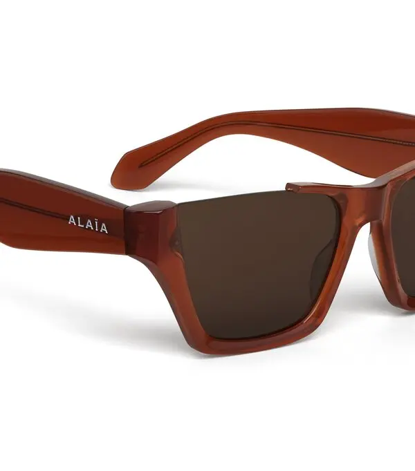Alaïa Acetate Square Sunglasses - Red