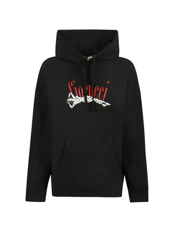 Fiorucci Graphic Print Hoodie - Black