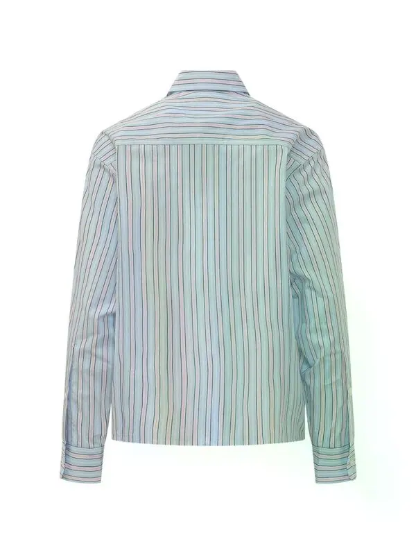 DES_PHEMMES Embellished Striped Shirt - Blue