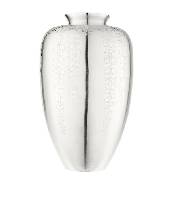 Christofle Haute Orfèvrerie Chute De Glycines Vase - Silver