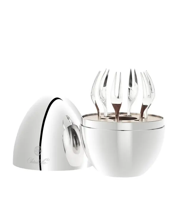 Christofle Mood Yummy 6-piece Cocktail Fork Canteen - Silver