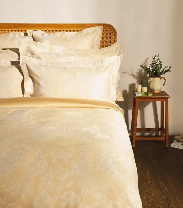 CELSO DE LEMOS Cotton-silk Pompadour Super King Duvet Cover