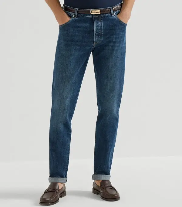 Brunello Cucinelli Stretch Cotton Slim Fit Jeans