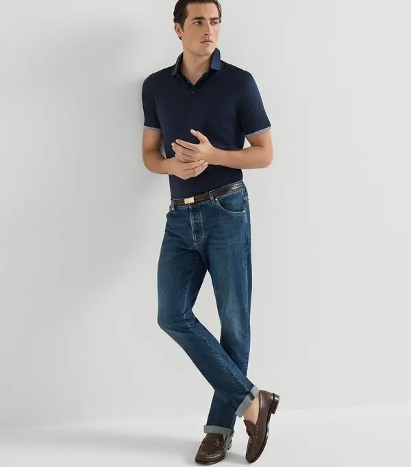 Brunello Cucinelli Stretch Cotton Slim Fit Jeans