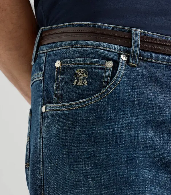 Brunello Cucinelli Stretch Cotton Slim Fit Jeans