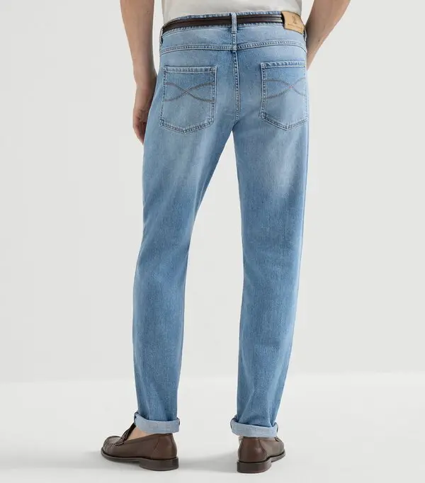Brunello Cucinelli Stretch-cotton Slim Jeans - Blue