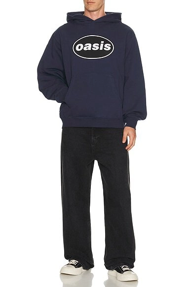 PLEASURES X Oasis Knebworth Hoodie - Navy
