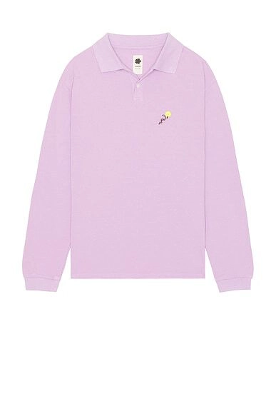 VOWELS Long Sleeve Pique Polo