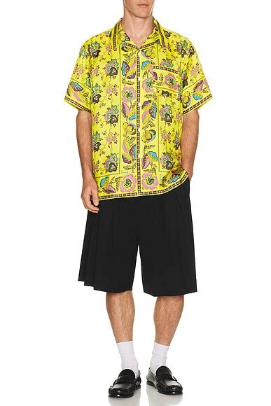 VOWELS Short Sleeve Silk Shirt