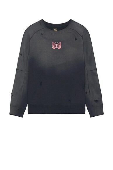 Needles Deconstructed Sweatshirt With Butterfly Logo