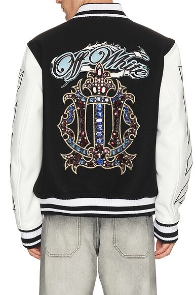 Off-White Royal Jewels Wool Varsity Jacket