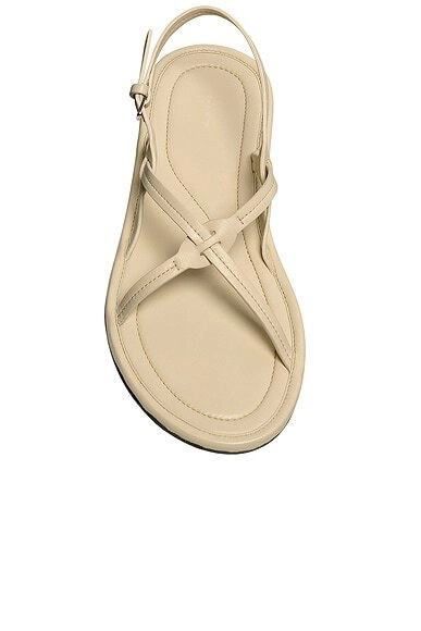 THE ROW Malick Strappy Slingback Sandals - Cold Ivory