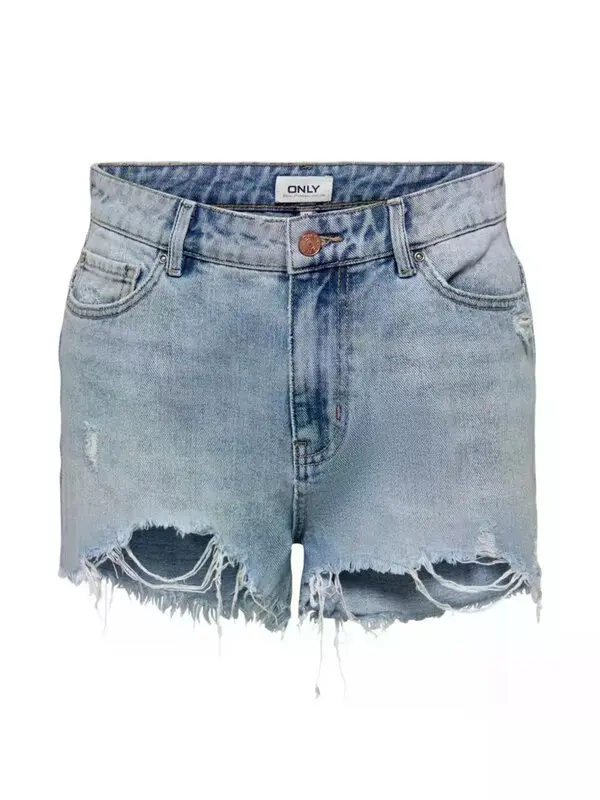 Only Distressed Frayed Shorts - Blue