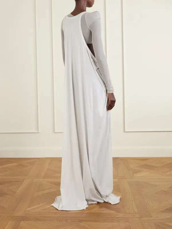 Rick Owens Helm Stretch-mesh Blouse - Neutrals