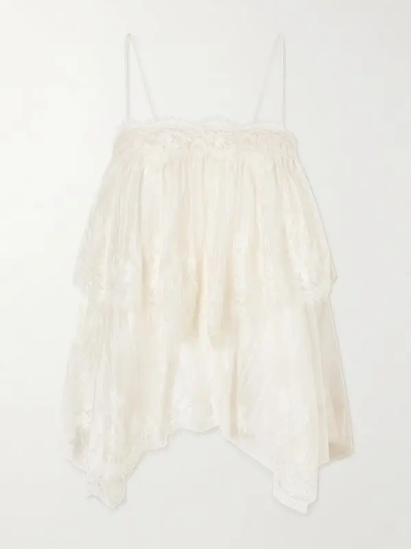 Aje Ophelia Lace-trimmed Tiered Camisole