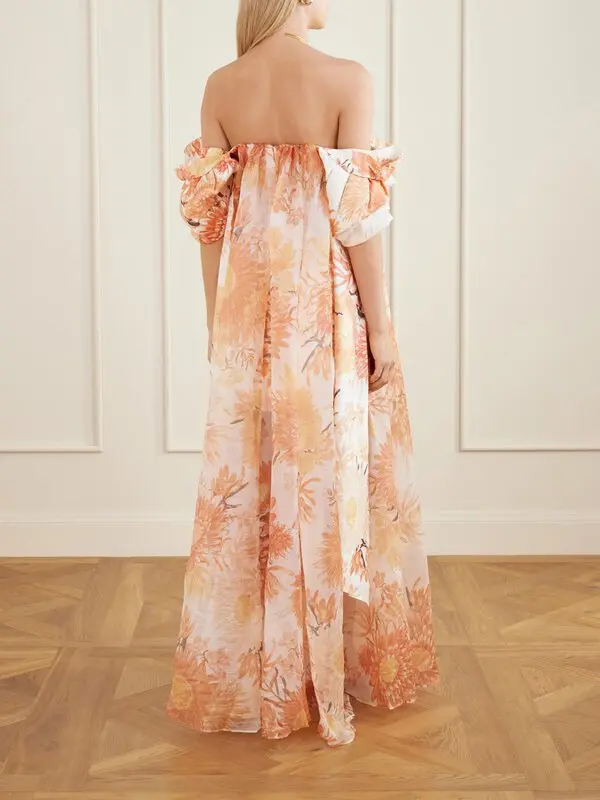 Aje Cosette Ruffled Organza Gown