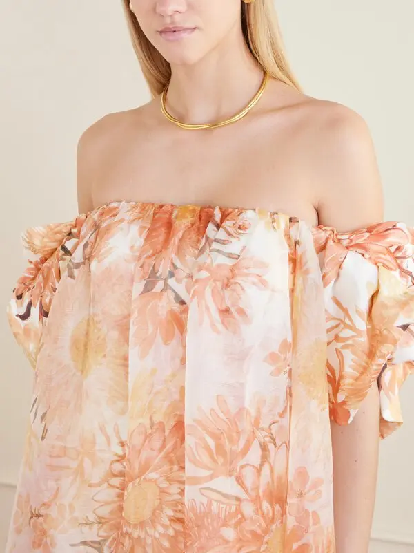 Aje Cosette Ruffled Organza Gown