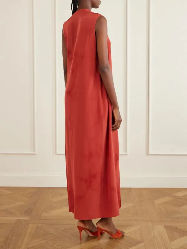 CORTANA Estela One-shoulder Silk-chiffon Maxi Dress