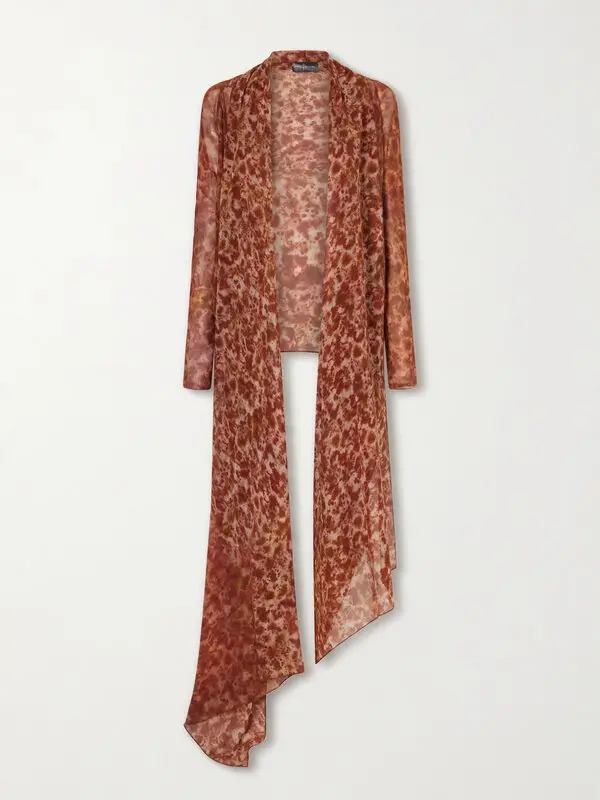 CORTANA Meena Printed Silk-crepon Jacket