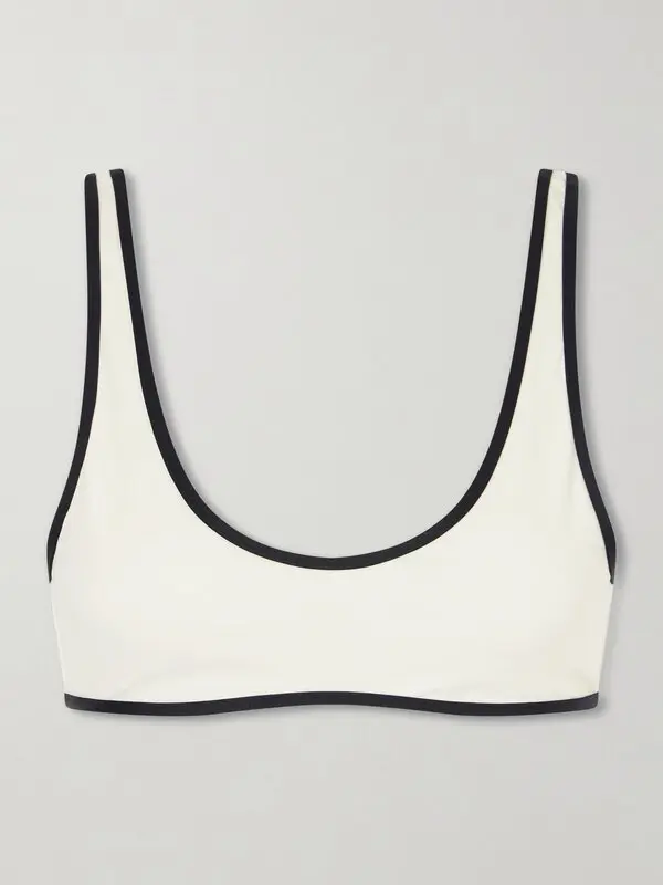Kiki De Montparnasse Contrast Trim Bikini Top - Neutrals