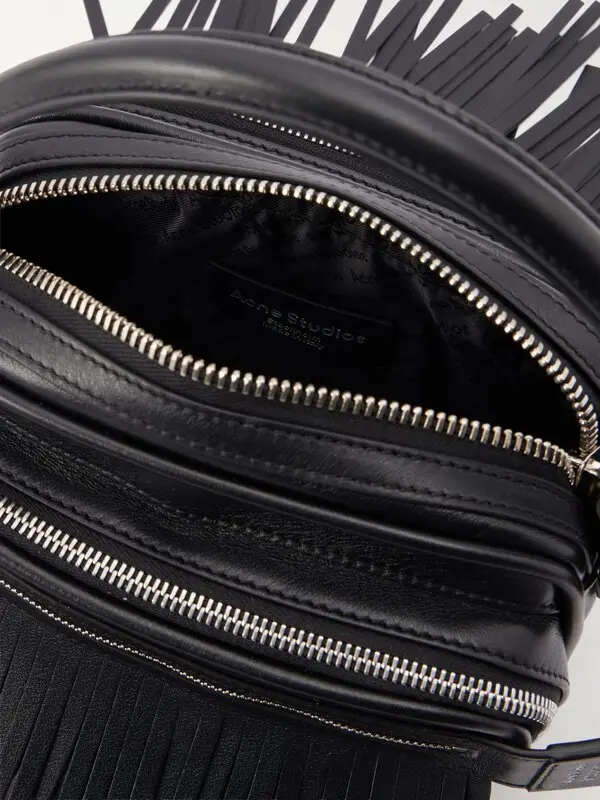 Acne Studios Camero Fringed Leather Shoulder Bag