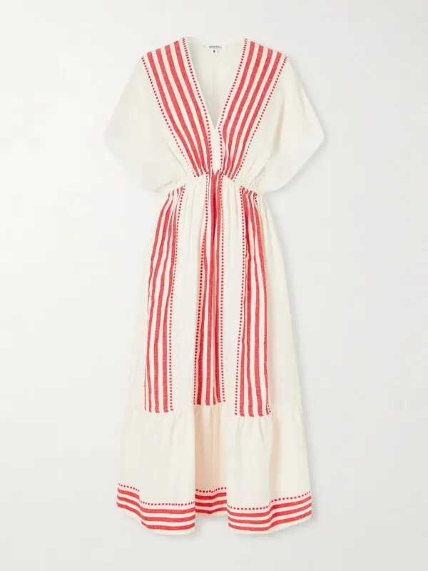 LEMLEM Leila Cotton-gauze Midi Dress - Red
