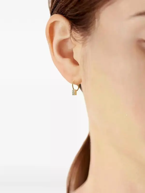 Shihara Box-shaped Diamond Single Earring - Gold