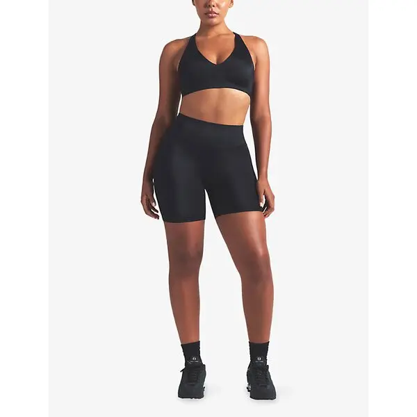 NIKESKIMS Shine Bonded Waist Biker Shorts - Obsidian