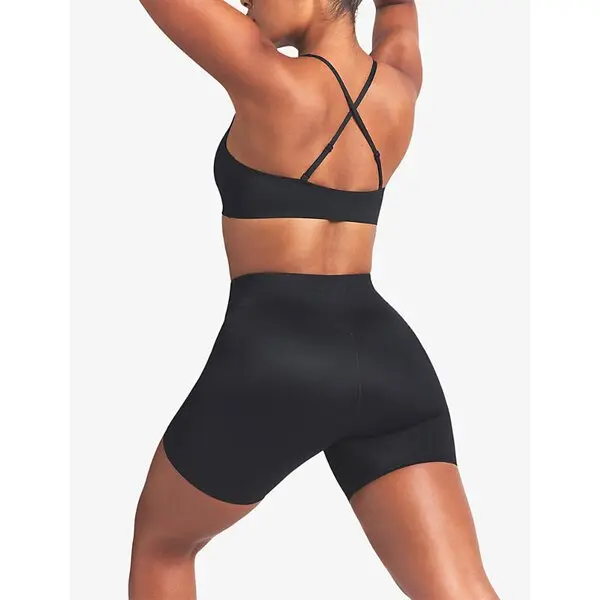 NIKESKIMS Shine Bonded Waist Biker Shorts - Obsidian