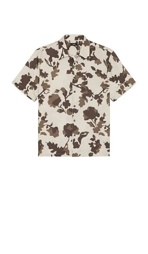 Theory Floral Lyocel Irving Shirt In . Also - Grey