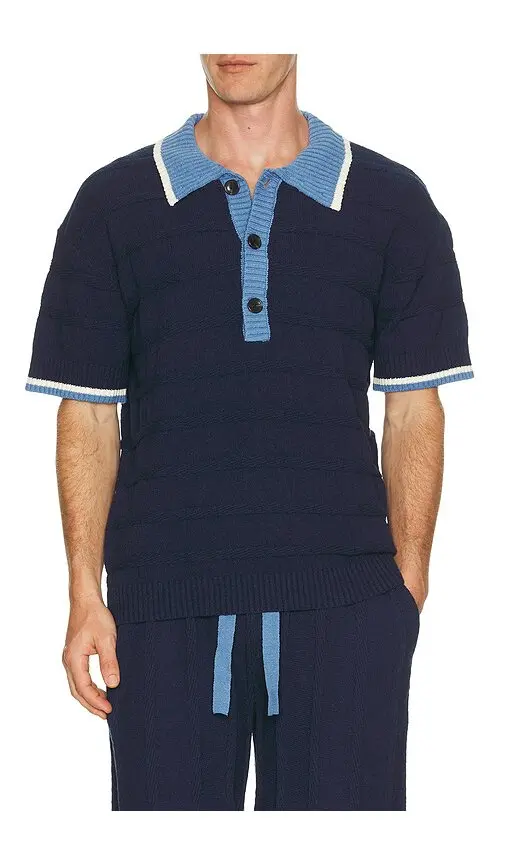 Scotch & Soda Structured Knitted Loose Fit Polo