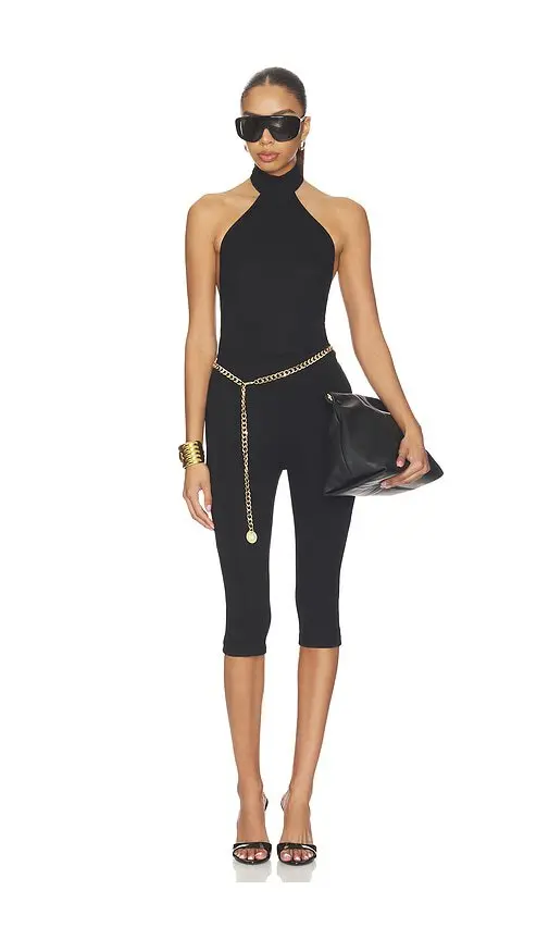 Superdown Avi Open Back Capri Jumpsuit