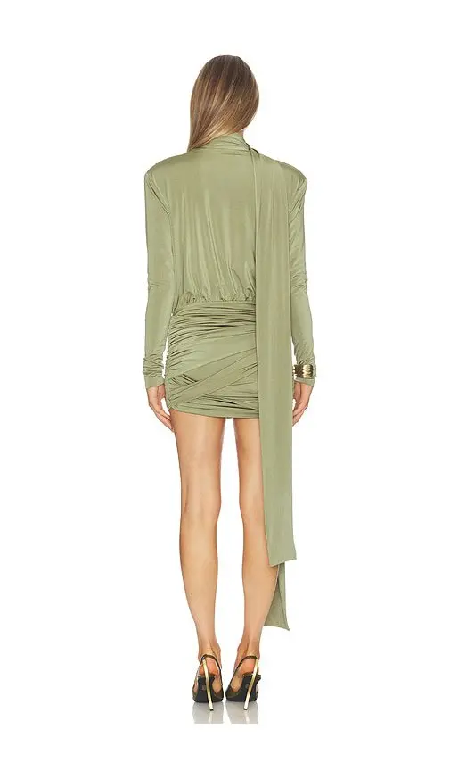 AWAVE STUDIO Mini Long Sleeve Dress - Army