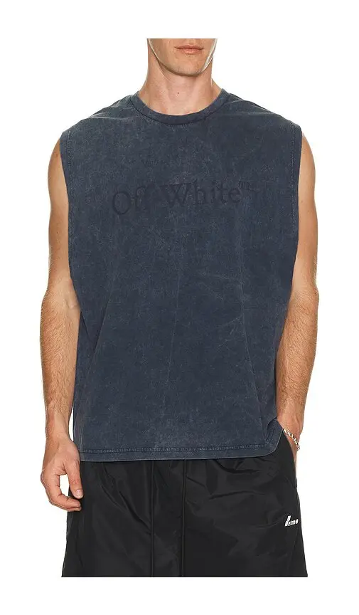 Off-White Laundry Sleeveless Tee In . Also - Blue
