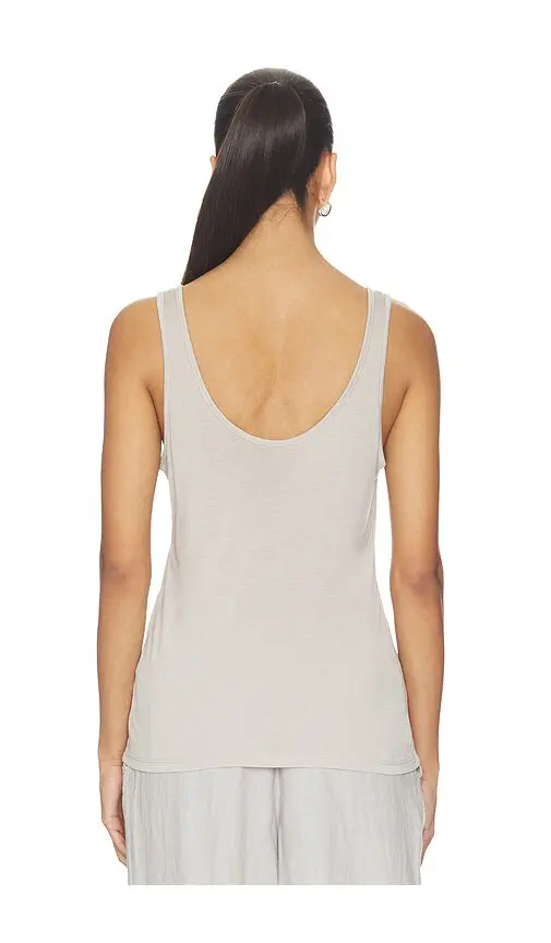 L'Agence Celia Scoop Neck Tank - Grey