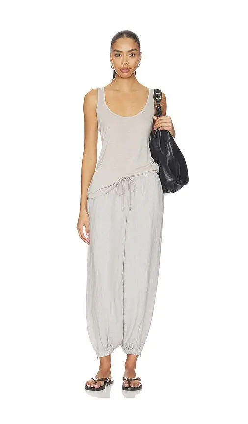 L'Agence Celia Scoop Neck Tank - Grey