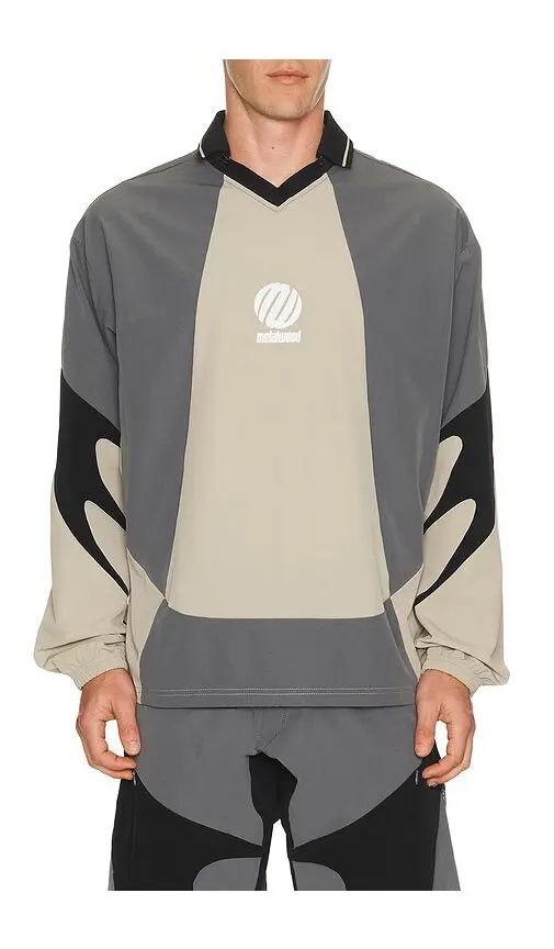 METALWOOD STUDIO Machine Longsleeve Polo - Grey