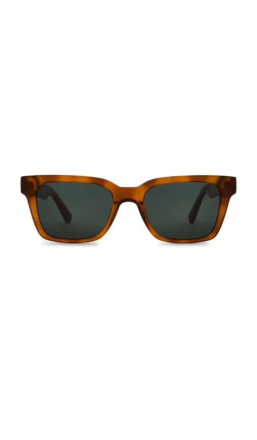 MESSYWEEKEND Dean Rectangular Acetate Sunglasses - Brown