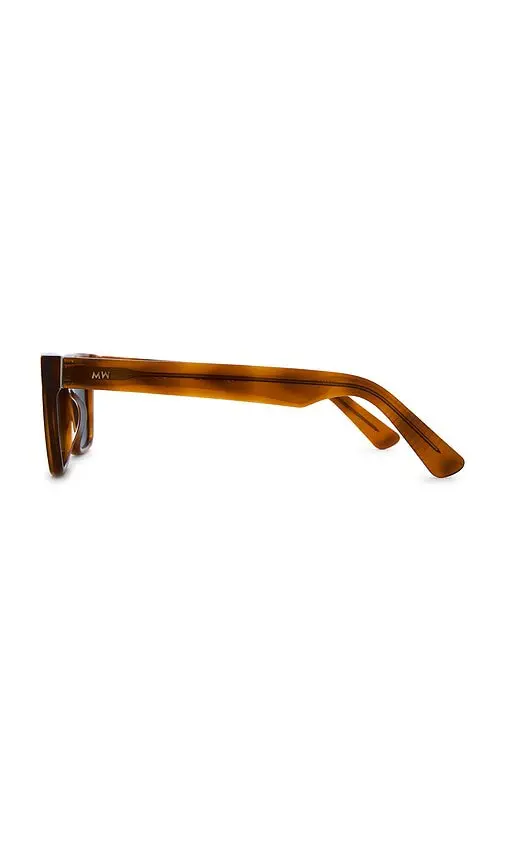 MESSYWEEKEND Dean Rectangular Acetate Sunglasses - Brown