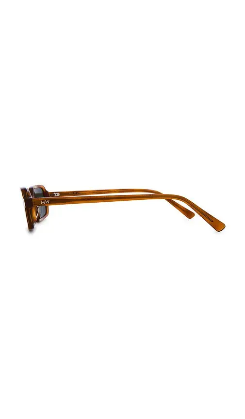 MESSYWEEKEND Milo Rectangular Acetate Sunglasses - Brown