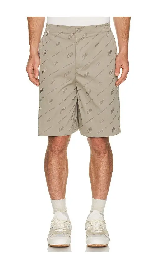 Off-White Jacquard Shorts - Neutral
