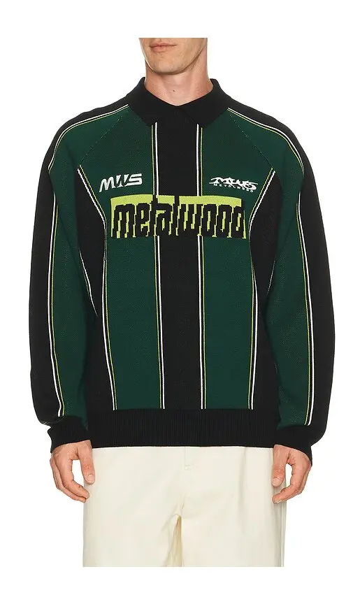 METALWOOD STUDIO Knit Football Top - Green