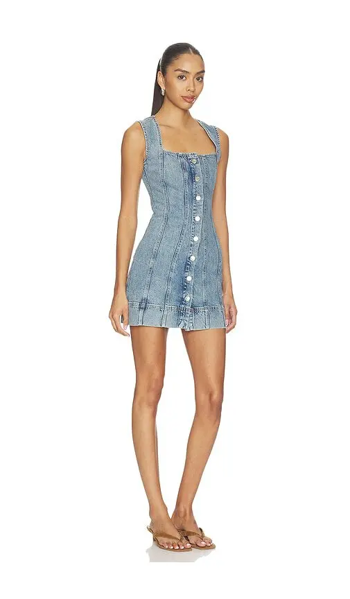 Good American Button Front Mini Dress