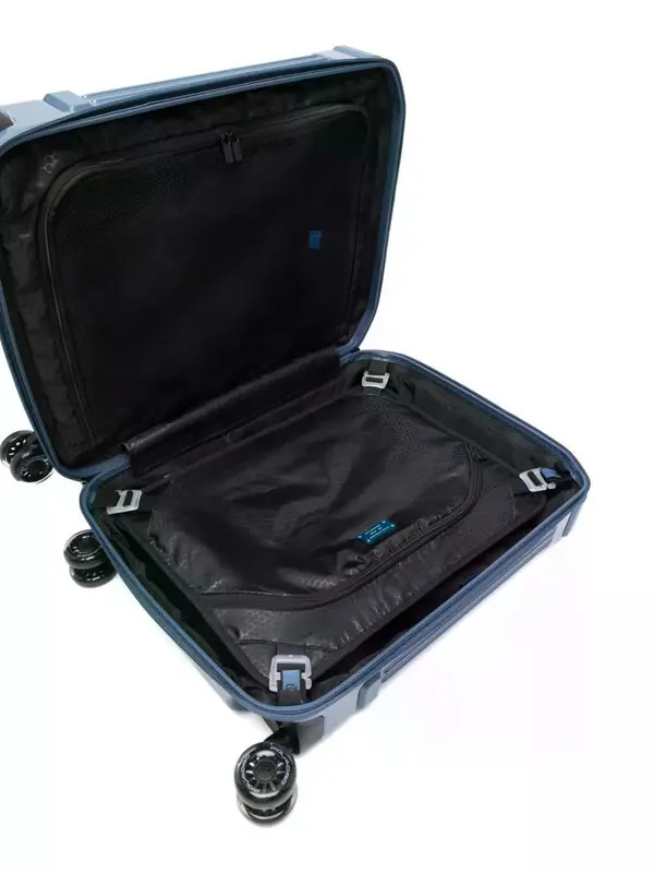 PIQUADRO Pop Ribbed Four-wheel Cabin Suitcase - Blue