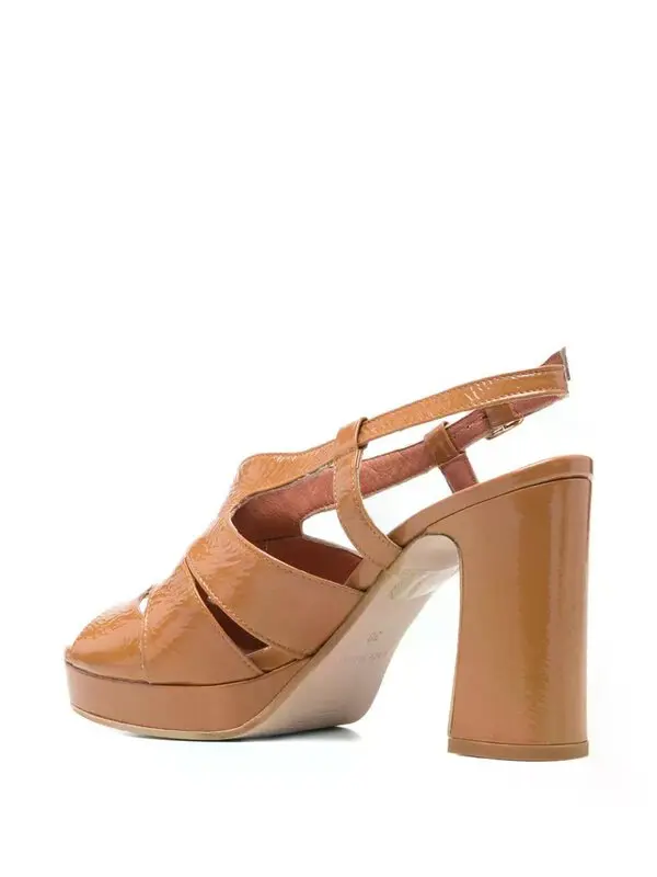 MAISON 21 Patent Leather Slingback Sandals
