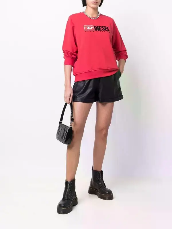 DIESEL® Embroidered Logo Cotton Sweatshirt