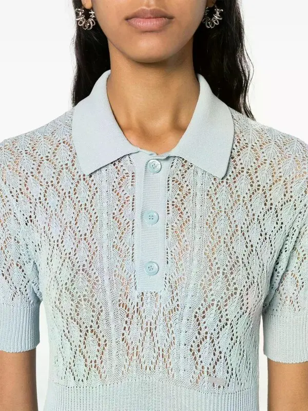 Dsquared2 Open-knit Polo-collar Dress