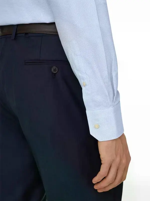 Boggi Milano Naples Collar Checked Shirt