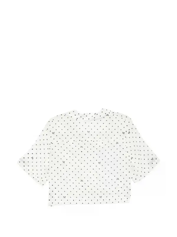 Kiki De Montparnasse Ivory Polka Dot Short Sleeve Shirt