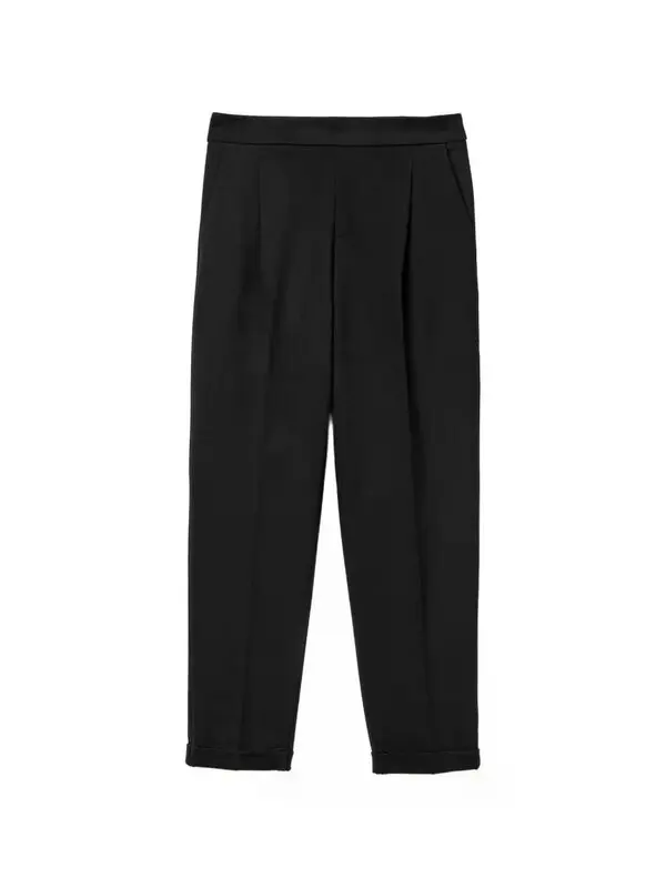 BENETTON Tailored Cuffed Trousers - Black